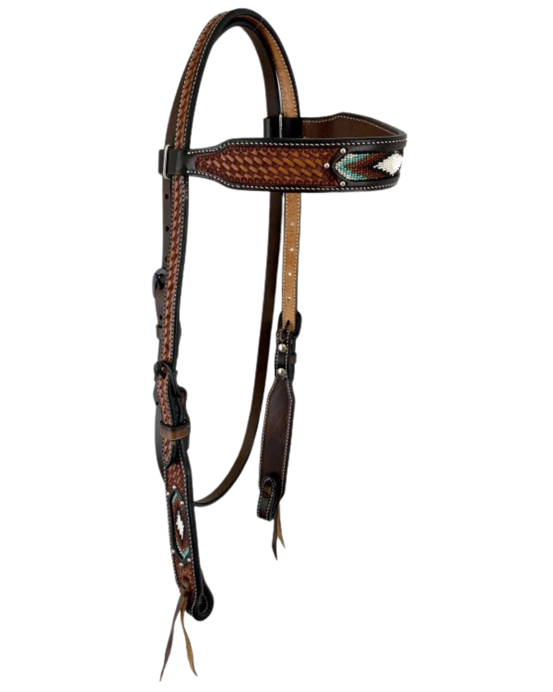 Western bridle with Beaded frontal | Chambriere