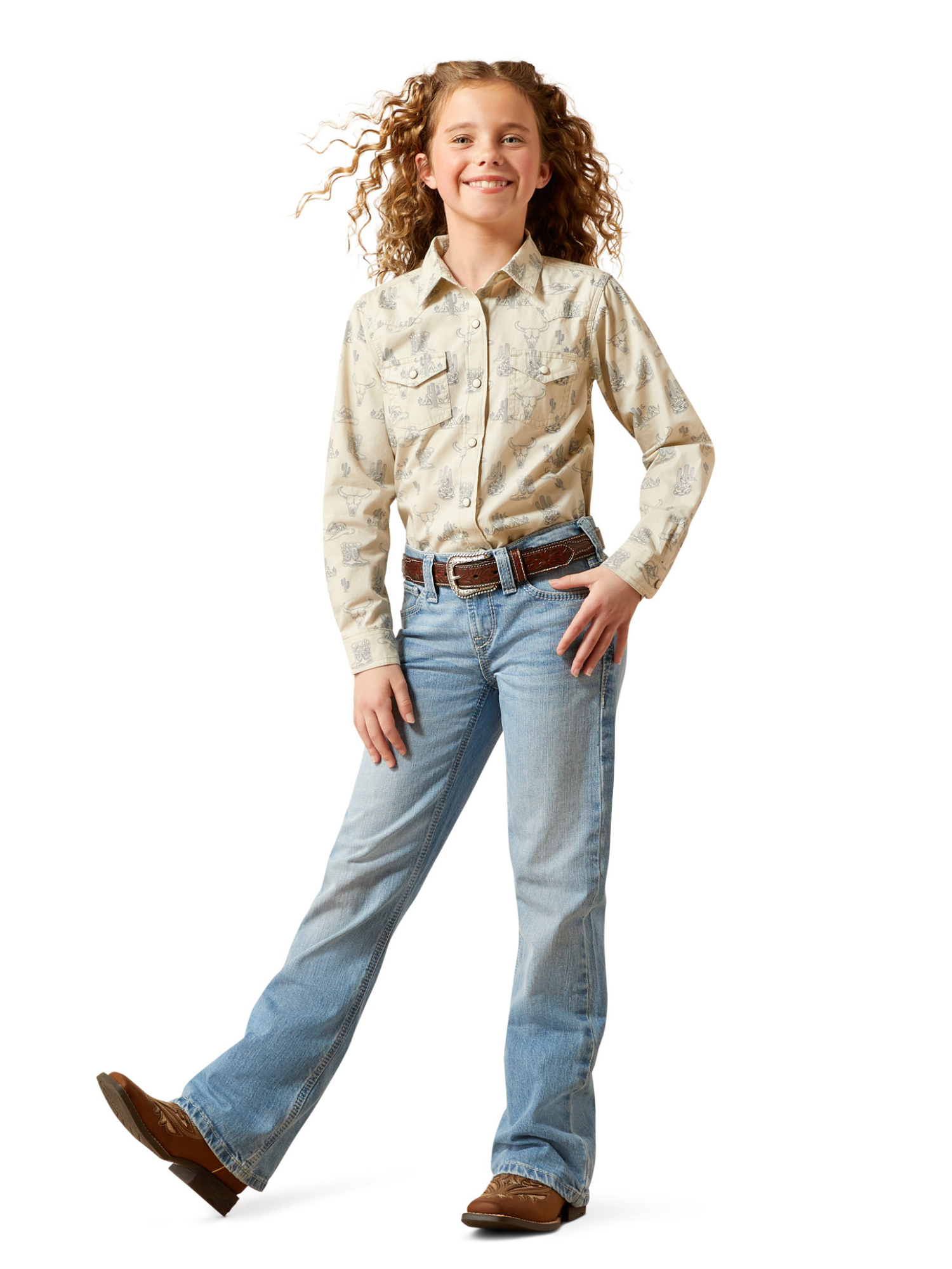 Chemise à Pressions Mila Style Western- Fille | La Chambrière
