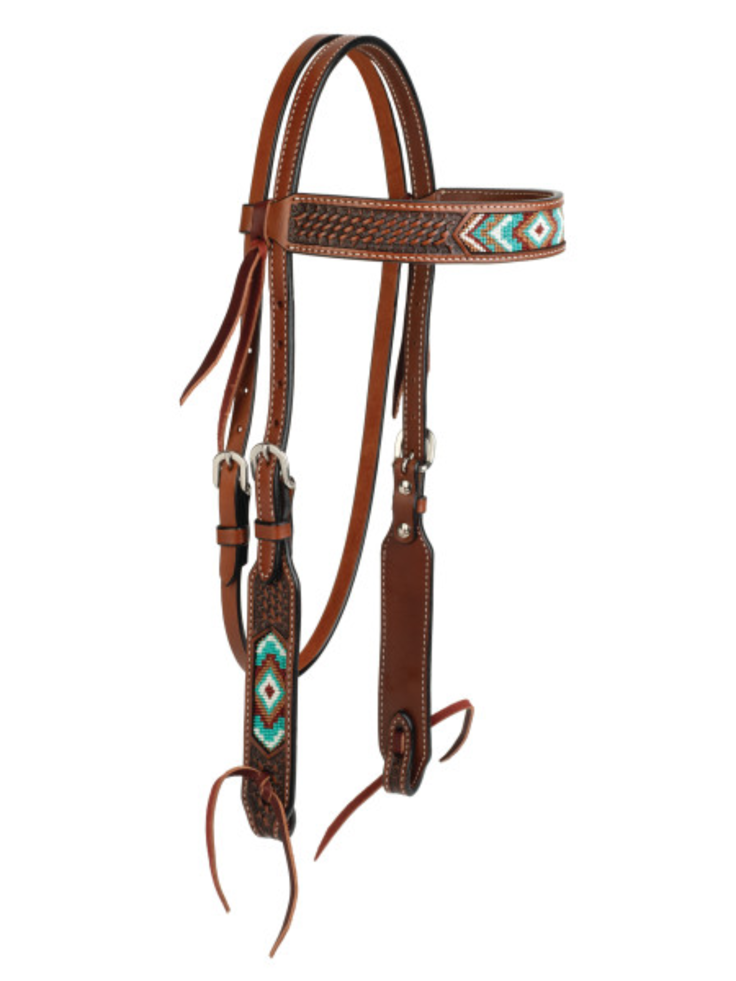 Beaded Frontal Western Bridle | La Chambrière